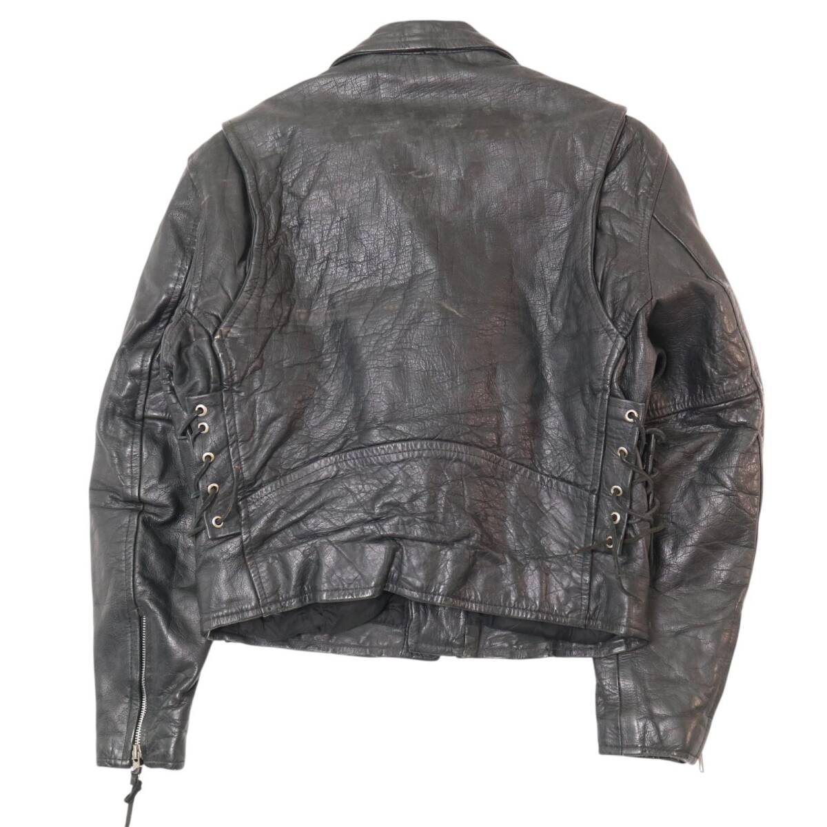 Yahoo!オークション - 80年代 FIRST Genuine Leather ダブルライダース...