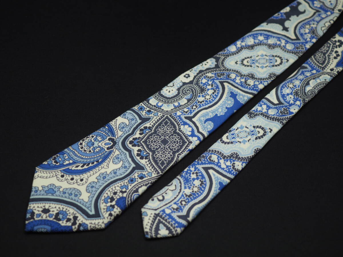 Yahoo!オークション - 美品【ETRO エトロ】 F2731 ペイズリー ブルー ...