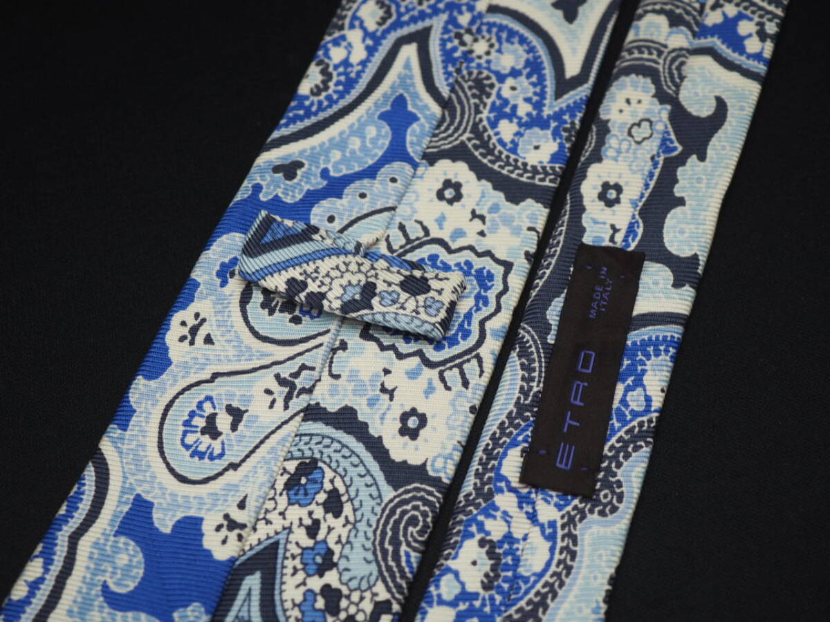Yahoo!オークション - 美品【ETRO エトロ】 F2731 ペイズリー ブルー ...