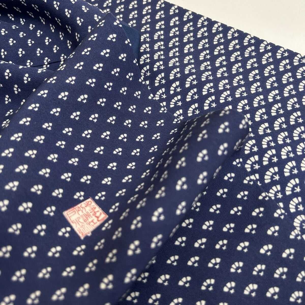 Yahoo!オークション - 小紋付下げ 付下げ 正絹 紋なし 扇の細かな染め ...