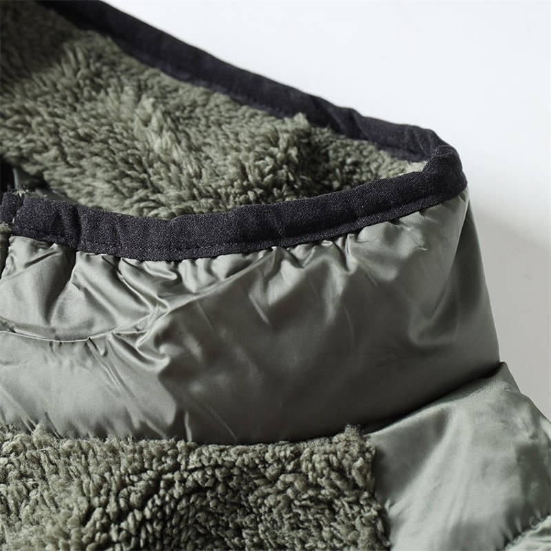 Yahoo!オークション - 1467-L緑色 フランネル 中綿ジャケット メンズ ...