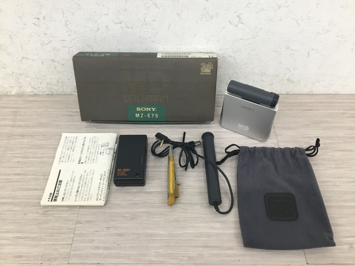 Yahoo!オークション - 営KW194-60 SONY ソニー MZ-E75 MD WALKMAN MD...