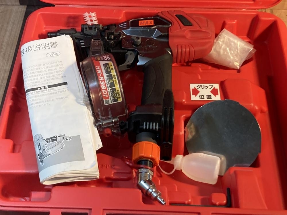 Yahoo!オークション - 007 おすすめ品 MAX 38mm高圧釘打ち機 プラシー...