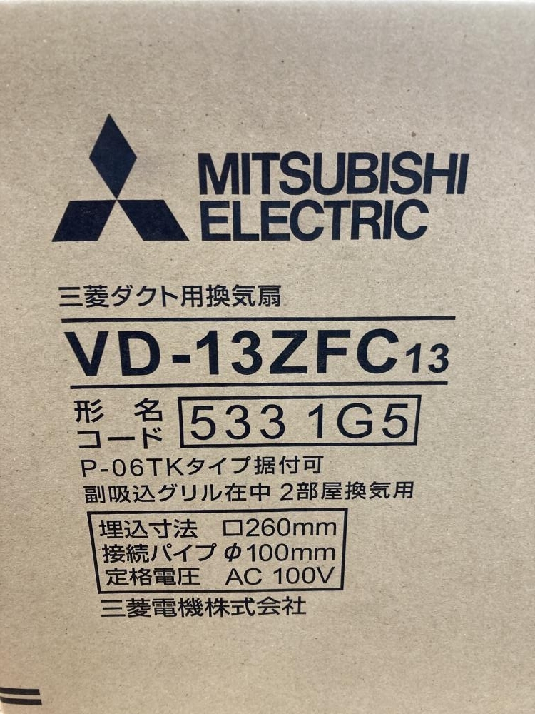 Yahoo!オークション - 002 未開封品 三菱 ダクト用換気扇 VD-13ZFC13 ...