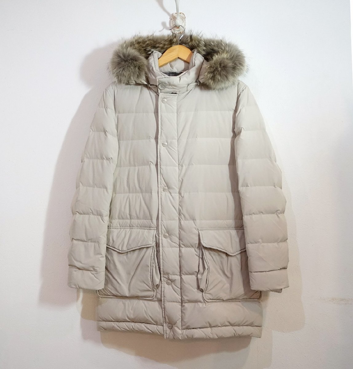 Yahoo!オークション - HERNO (46) コヨーテファー メンズ ダウンコート...