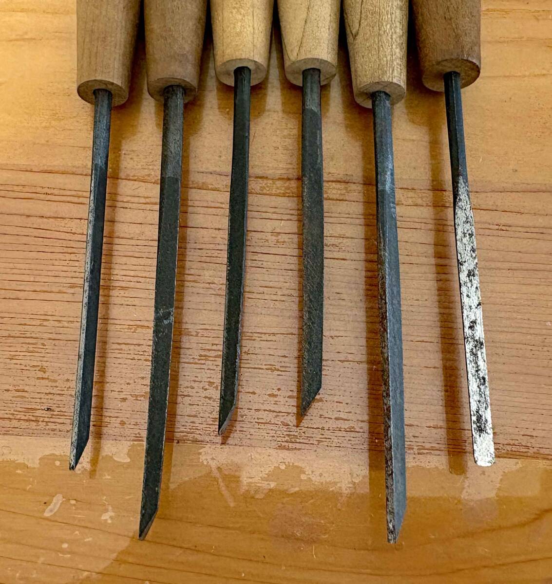 Yahoo!オークション - EU-0591 彫刻刀セット 各種 6本 中古