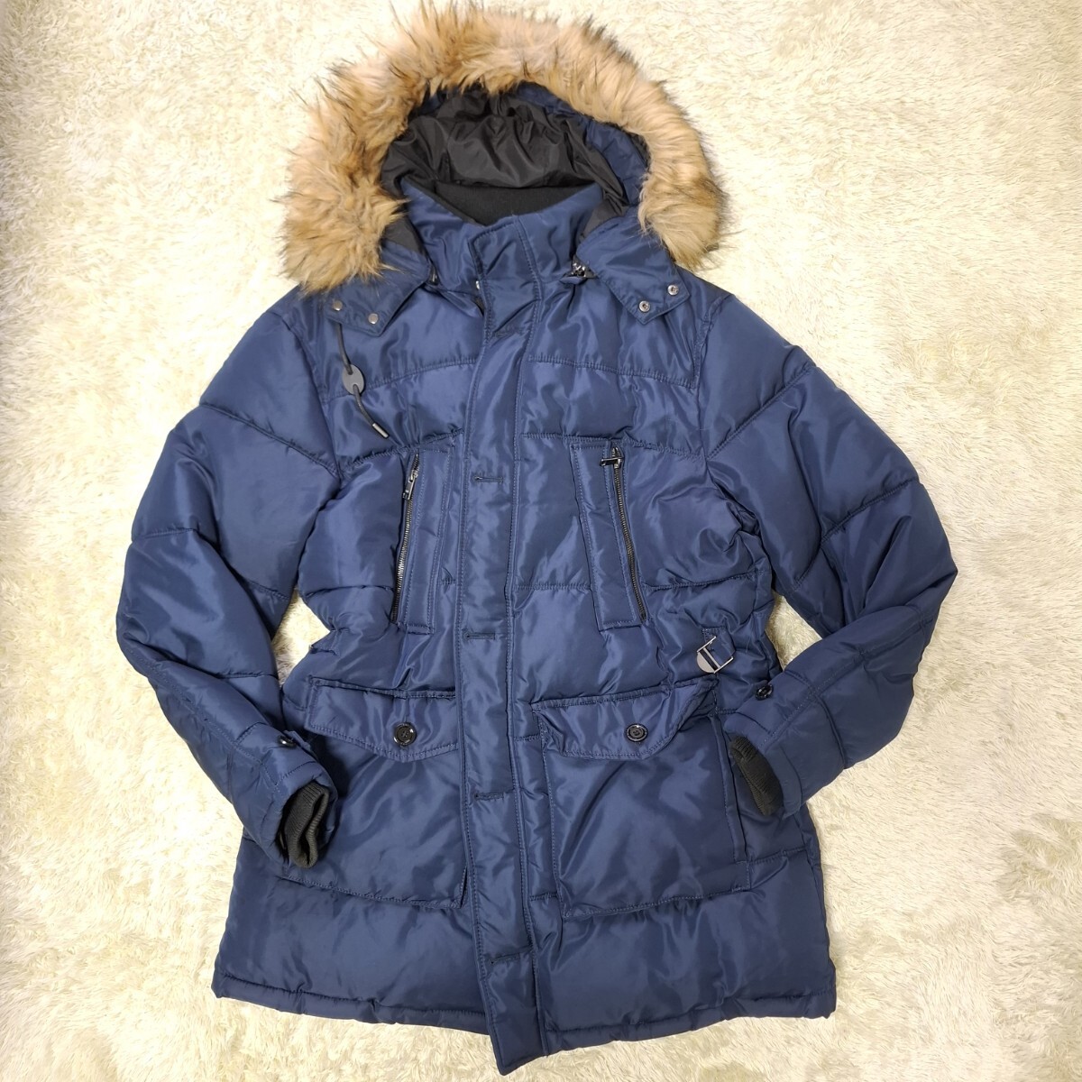 Yahoo!オークション - 希少サイズ ザラ ZARA ダウンコート ダウンジャ...