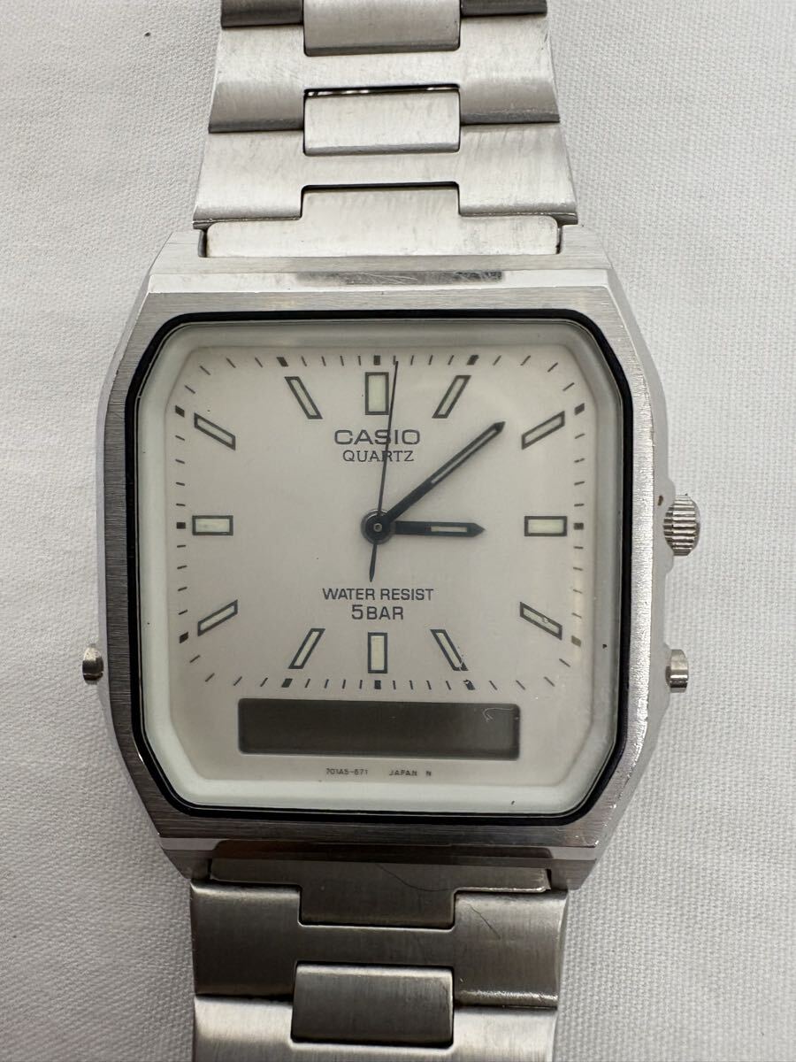 Yahoo!オークション - 【T366】CASIO カシオ AMW-31 アナデジ 腕時計 ...
