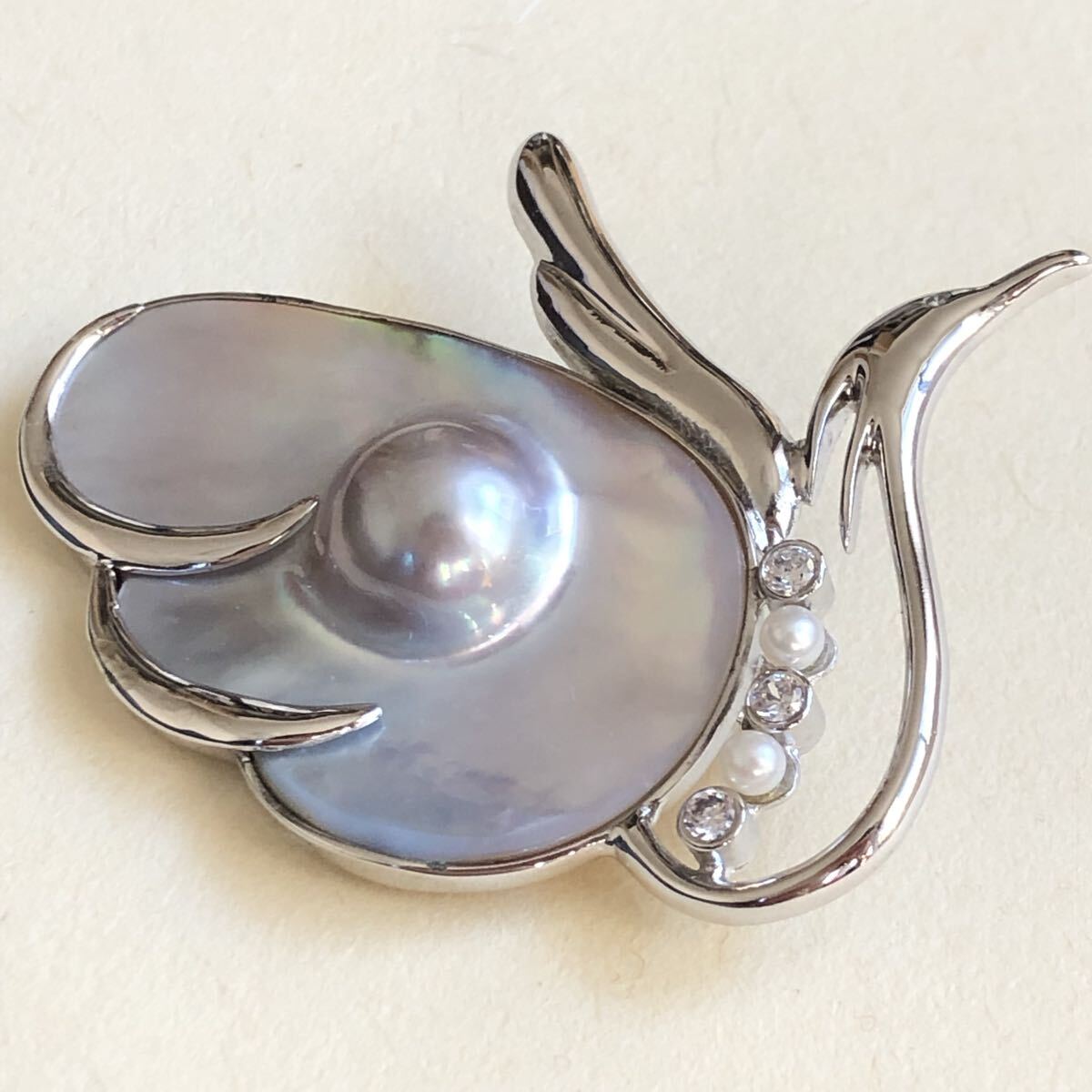 Yahoo!オークション - 大きなマベパール 真珠 ブローチ