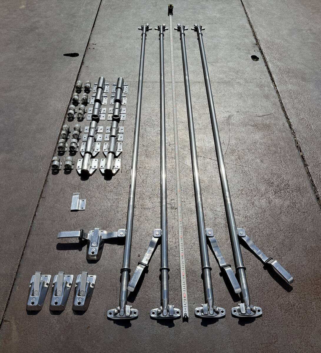 Yahoo!オークション - ハンドルセット 観音扉用 2750mm ステンレス製 4...