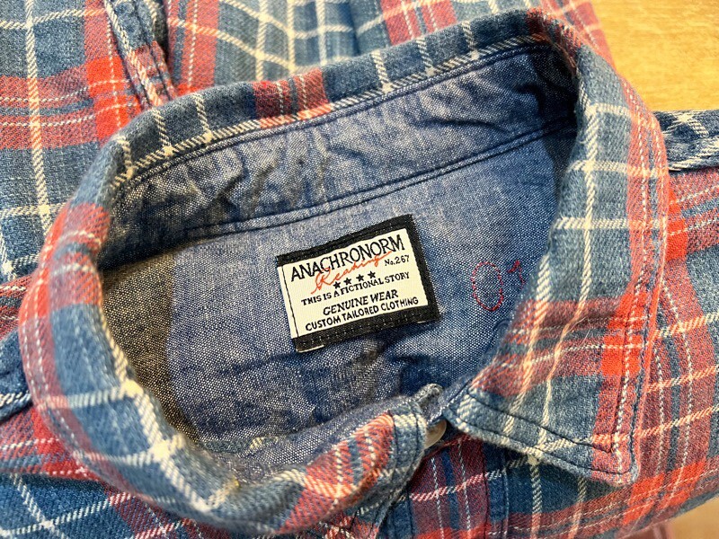 Yahoo!オークション - W49 ANACHRONORM/アナクロノーム コットンチェッ...