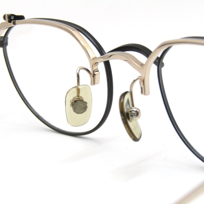 999.9 フォーナインズ メガネフレーム S-400T 日本製 クラウンパント 跳ね上げ式 単式 1001 ブラックマット/ゴールド 61003965(フルリム)｜売買されたオークション情報 ...