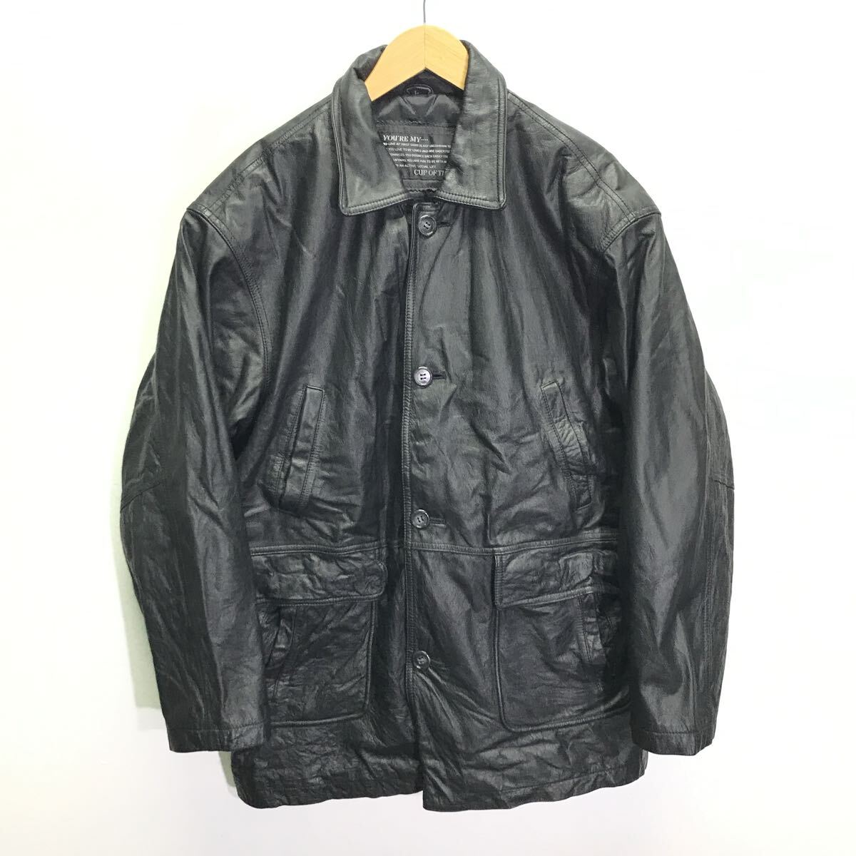 Yahoo!オークション - しっとり柔らかカウレザー 【Lether coat】レザ...