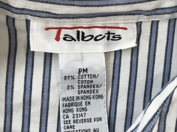 Yahoo!オークション - TALBOTS タルボット メンズ ストライプ 薄手 長...