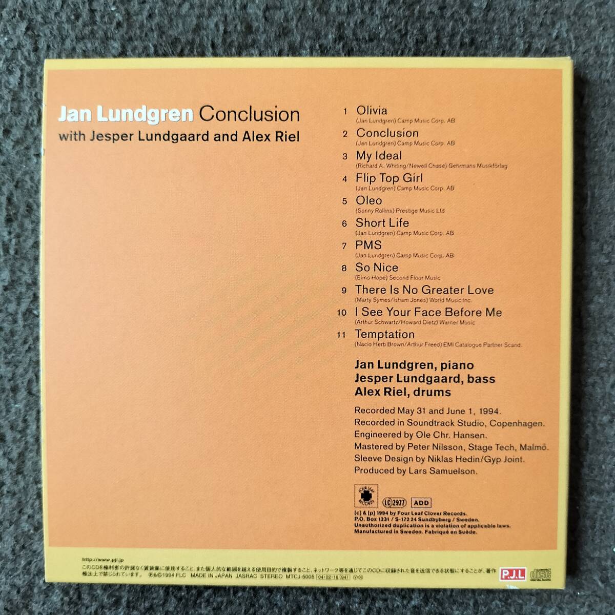 Yahoo!オークション - CONCLUSION JAN LUNDGREN