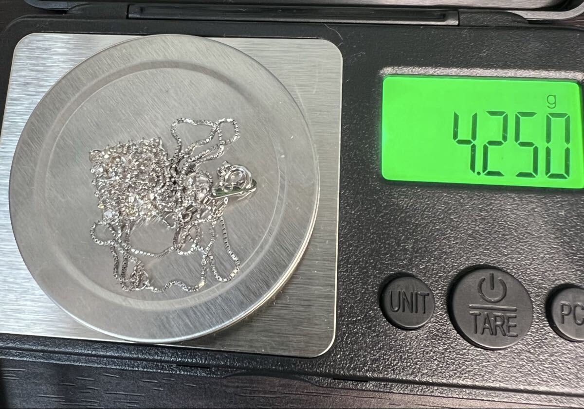 Yahoo!オークション - 1円 Pt850 Pt900 ネックレス ダイヤモンド 1ct 4...