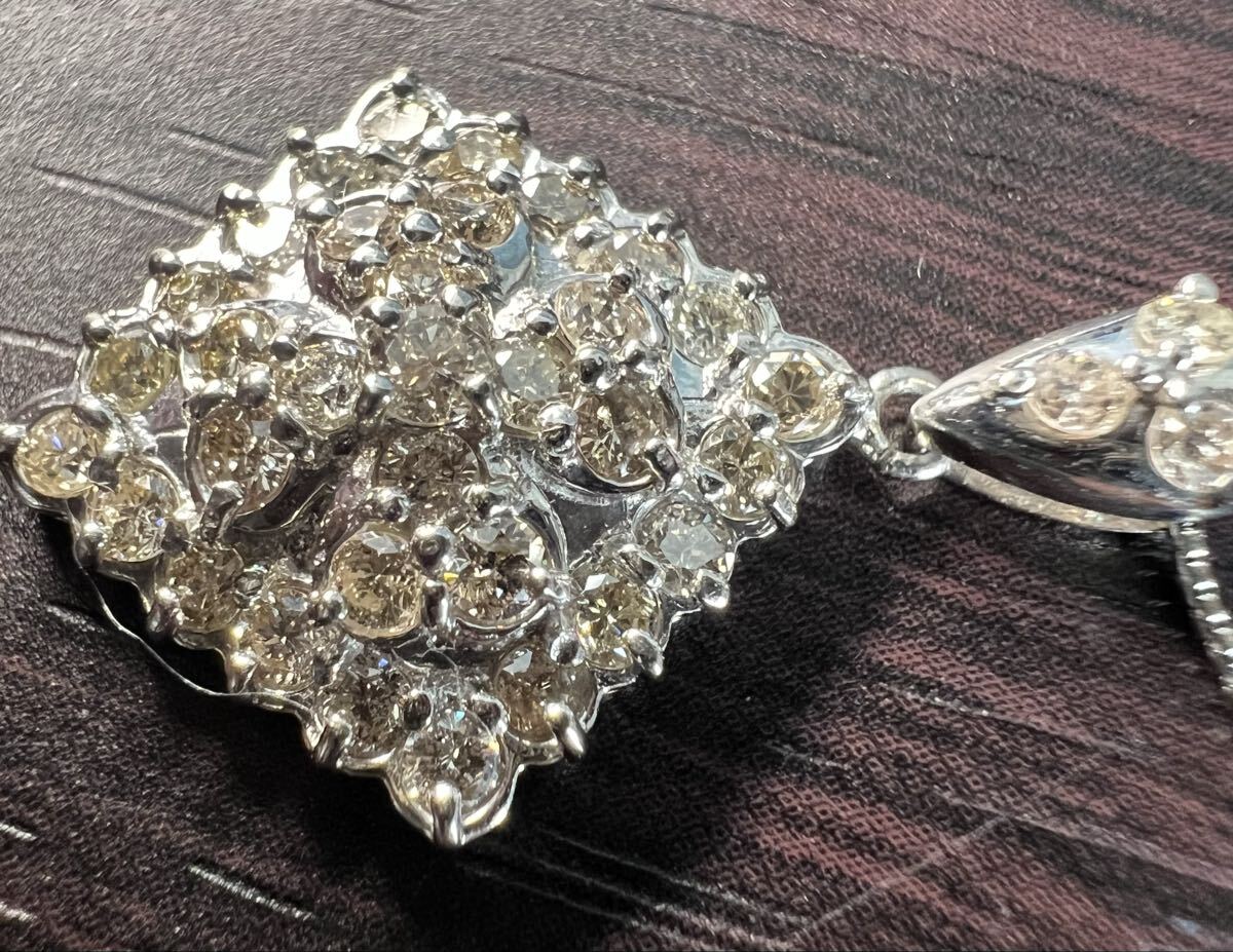 Yahoo!オークション - 1円 Pt850 Pt900 ネックレス ダイヤモンド 1ct 4...