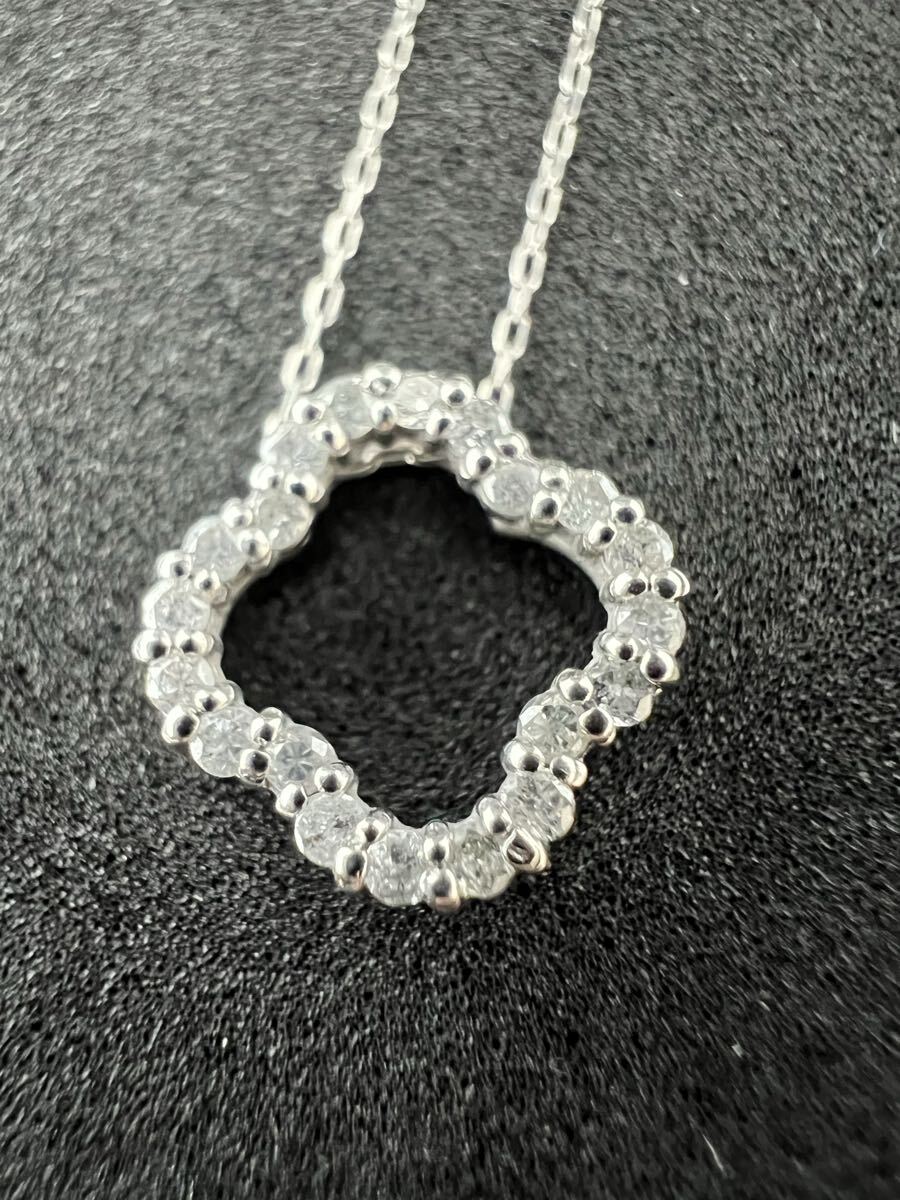 Yahoo!オークション - 1円 Pt850 Pt950 ネックレス ダイヤモンド 0.2ct...