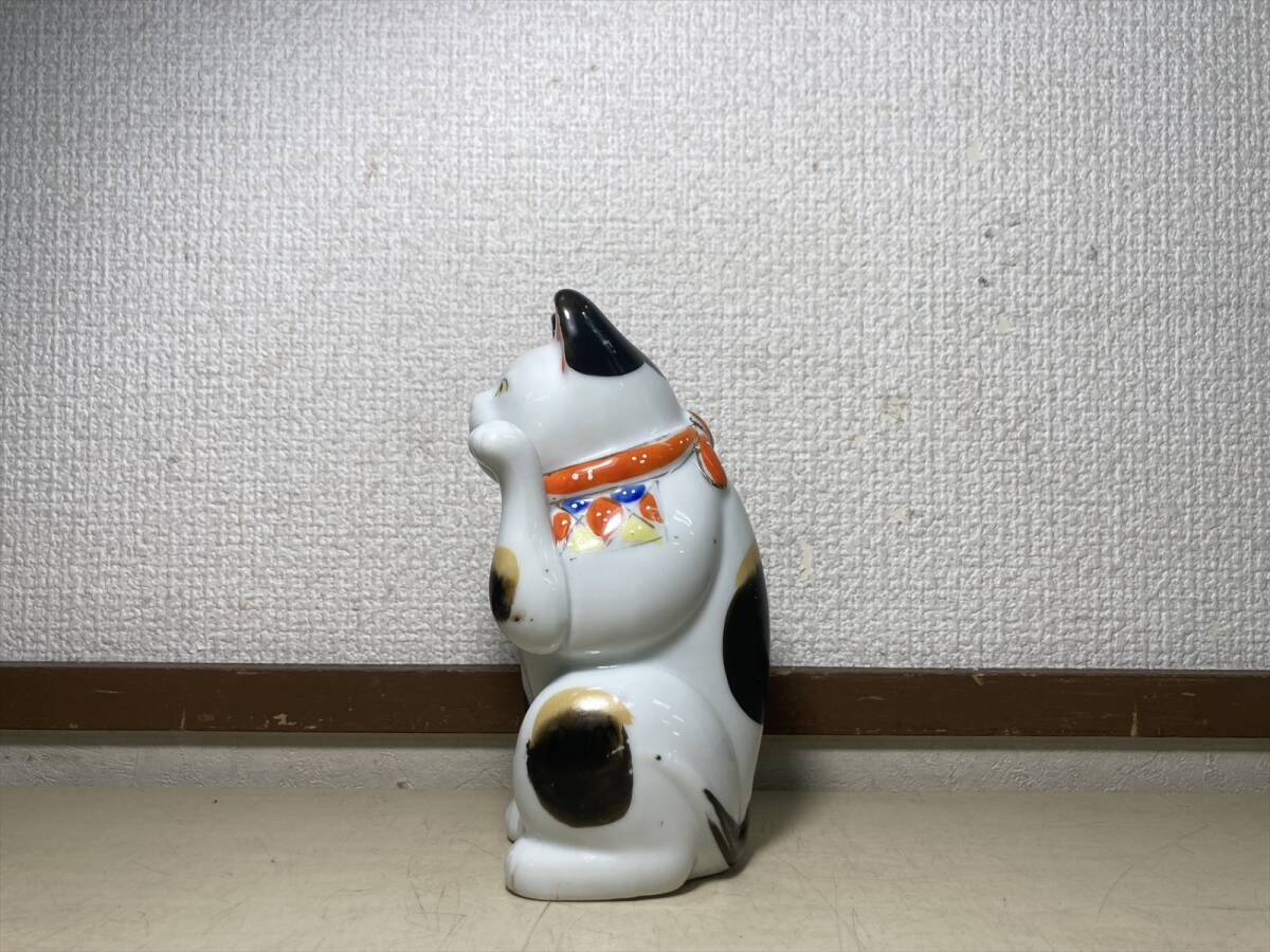 Yahoo!オークション - 京都6 招き猫 三毛猫 九谷焼 陶器人形 高さ 約16...