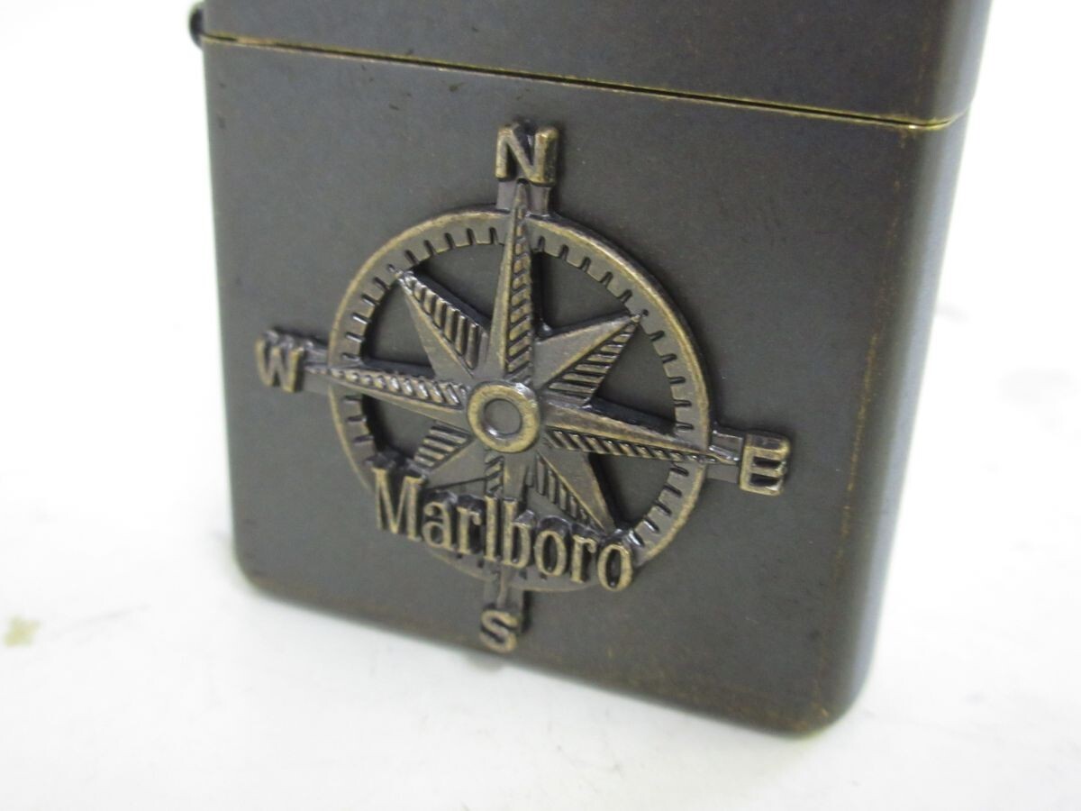 UU553-S3-18047 Zippo ジッポー Marlboro マルボロ コンパス メタル貼り オイルライター 喫煙具 現状品1 (中古)のオークション落札情報