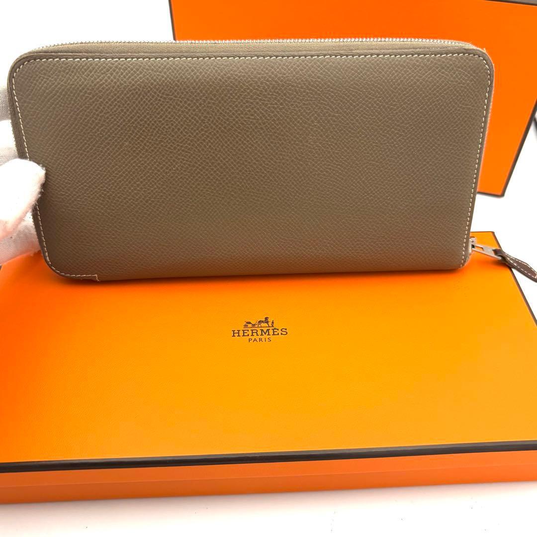 Yahoo!オークション - 美品 箱付 Herms エルメス ラウンドファスナー...