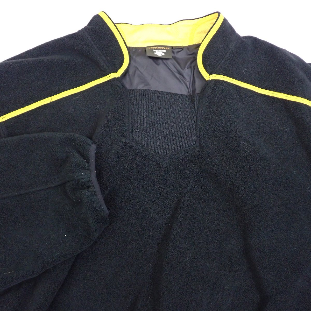 【樂淘letao】日本代購代標第一品牌－★DESCENTE/デサント フリース プルオーバー O/メンズL～XL相当/ブラック×イエロー/PJ-387/スポーツウェア&2111400027