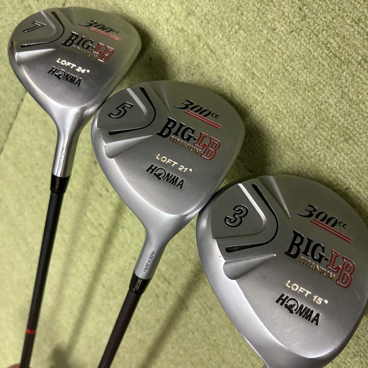 Yahoo!オークション - B495 ヒロホンマ BIG-LB 銀チタン 3W 15° 5W 21...