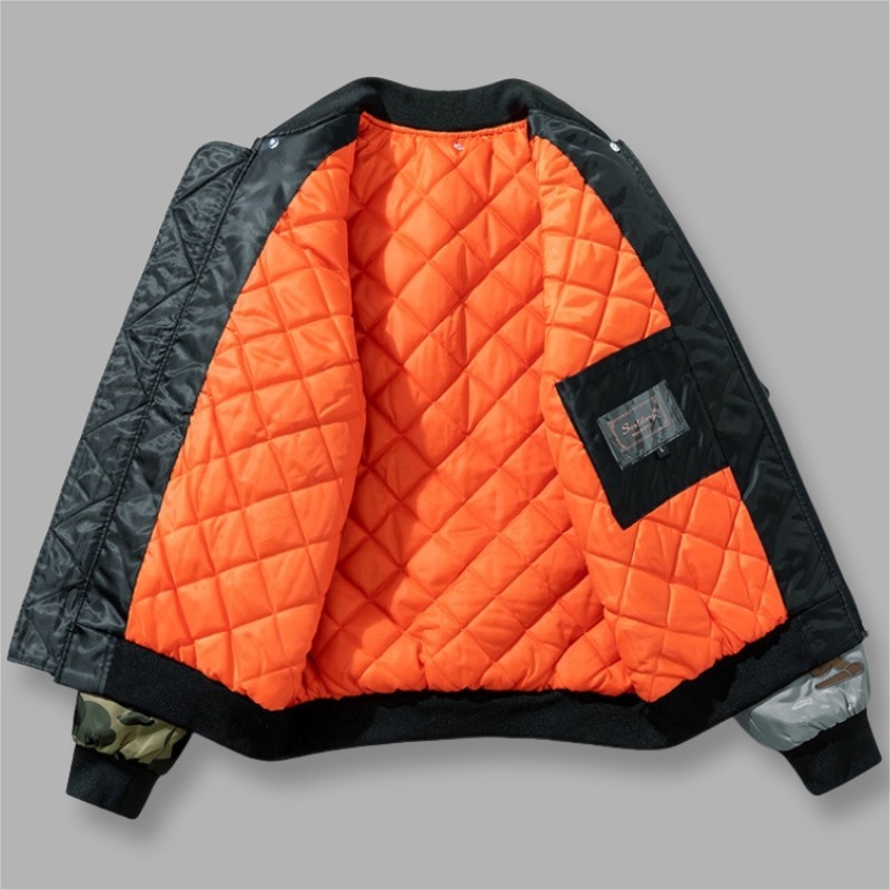 Yahoo!オークション - 新品 DEENXINWA 中綿ジャケット メンズ MA-1 フ...