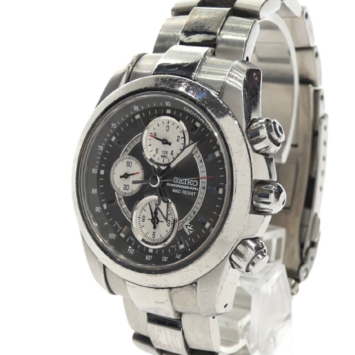 Yahoo!オークション - 1円スタート 稼働品 SEIKO セイコー MAG RESIST ...