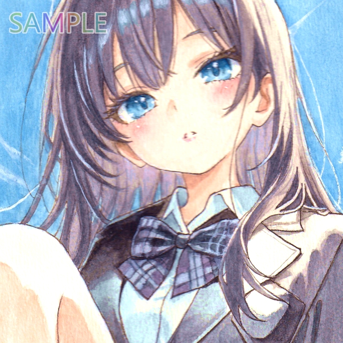 Yahoo!オークション - 【A4原画】制服 ブレザー 手描きイラスト 「空の...