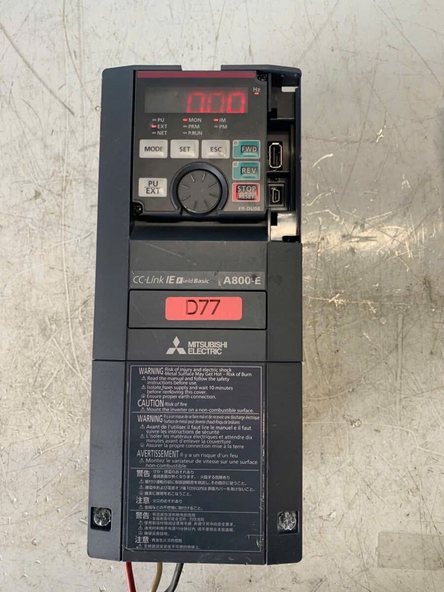Yahoo!オークション - D77 MITSUBISHI INVERTER FR-A820-0.4K_E1