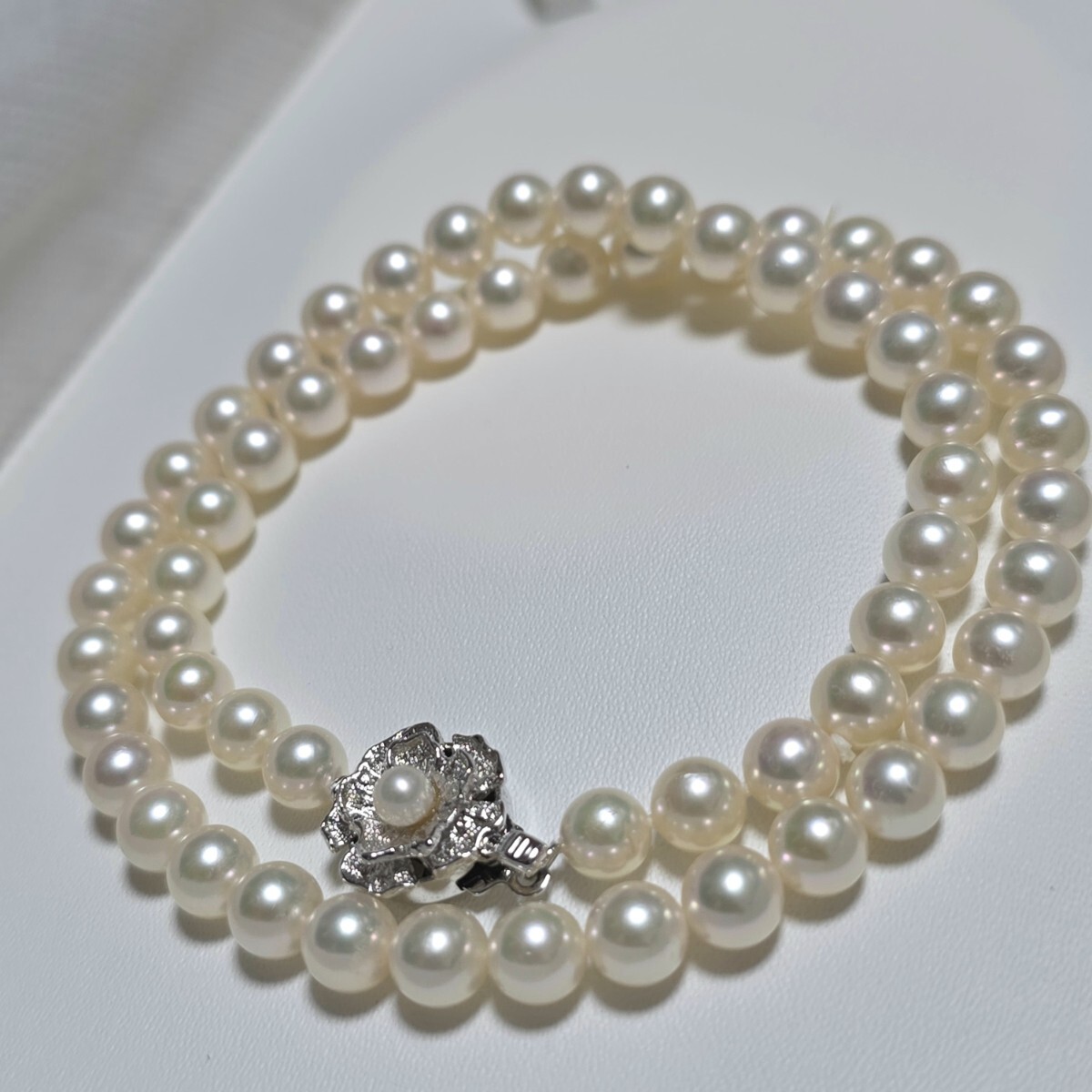 Yahoo!オークション - アコヤ真珠 7mm あこや パール Silver テリ良 ネ...