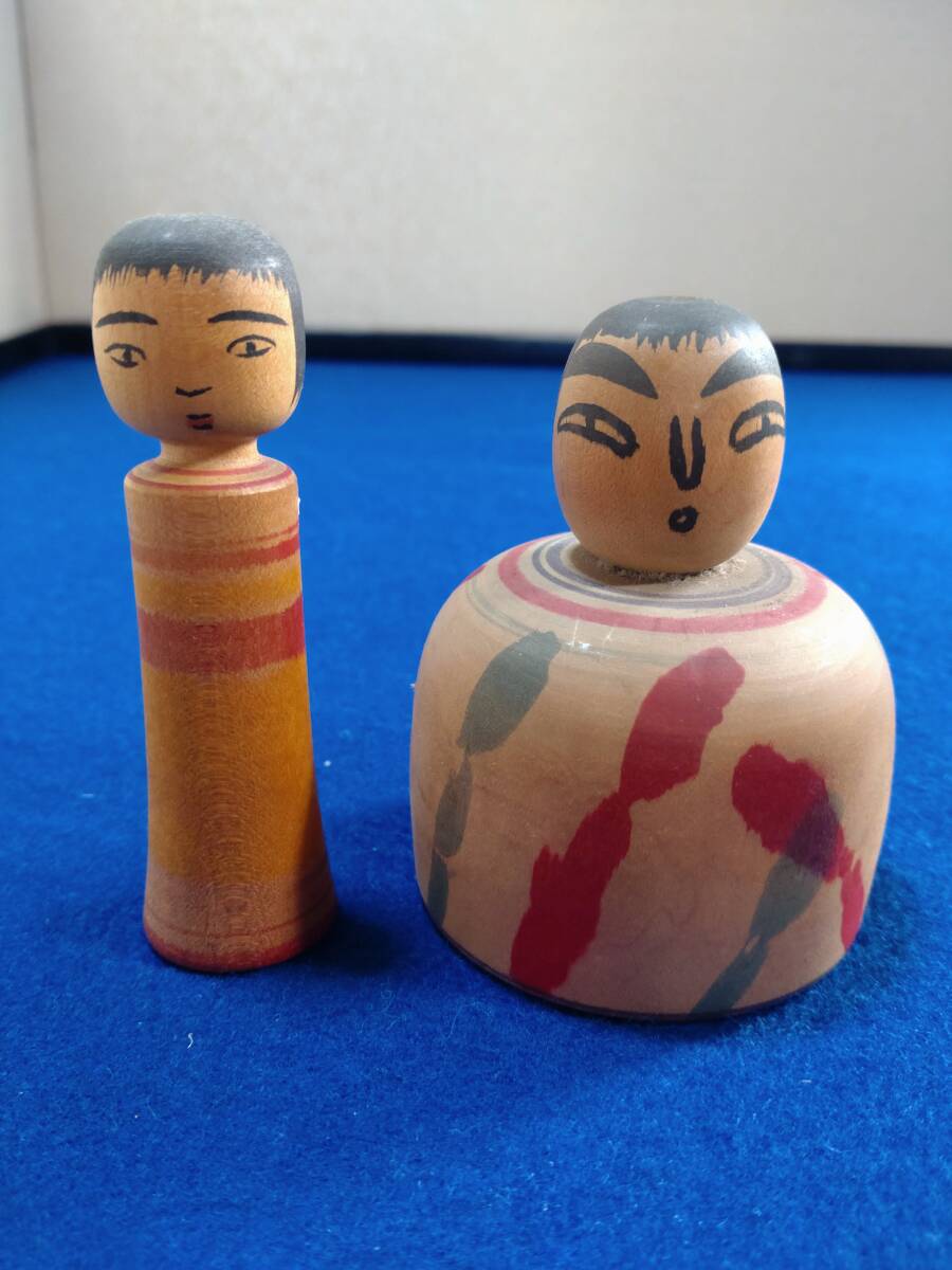 Yahoo!オークション - 伝統こけし えじこ 今晃 9cm こけし 9.5cm 2体 ...