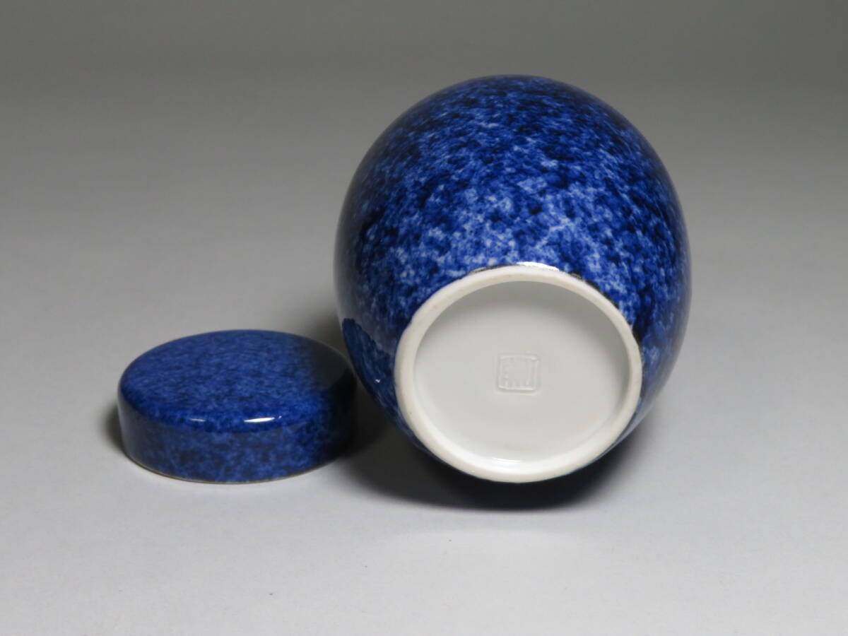 【樂淘letao】日本代購代標第一品牌－京焼 全面吹墨茶入 茶器 茶道具/煎茶道具 作家物 lot:2004