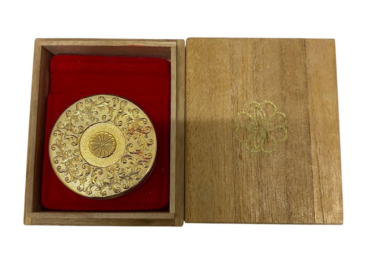 Yahoo!オークション - 菊紋朱肉ケース 24KGP 金メッキ 高級感 コレクシ...