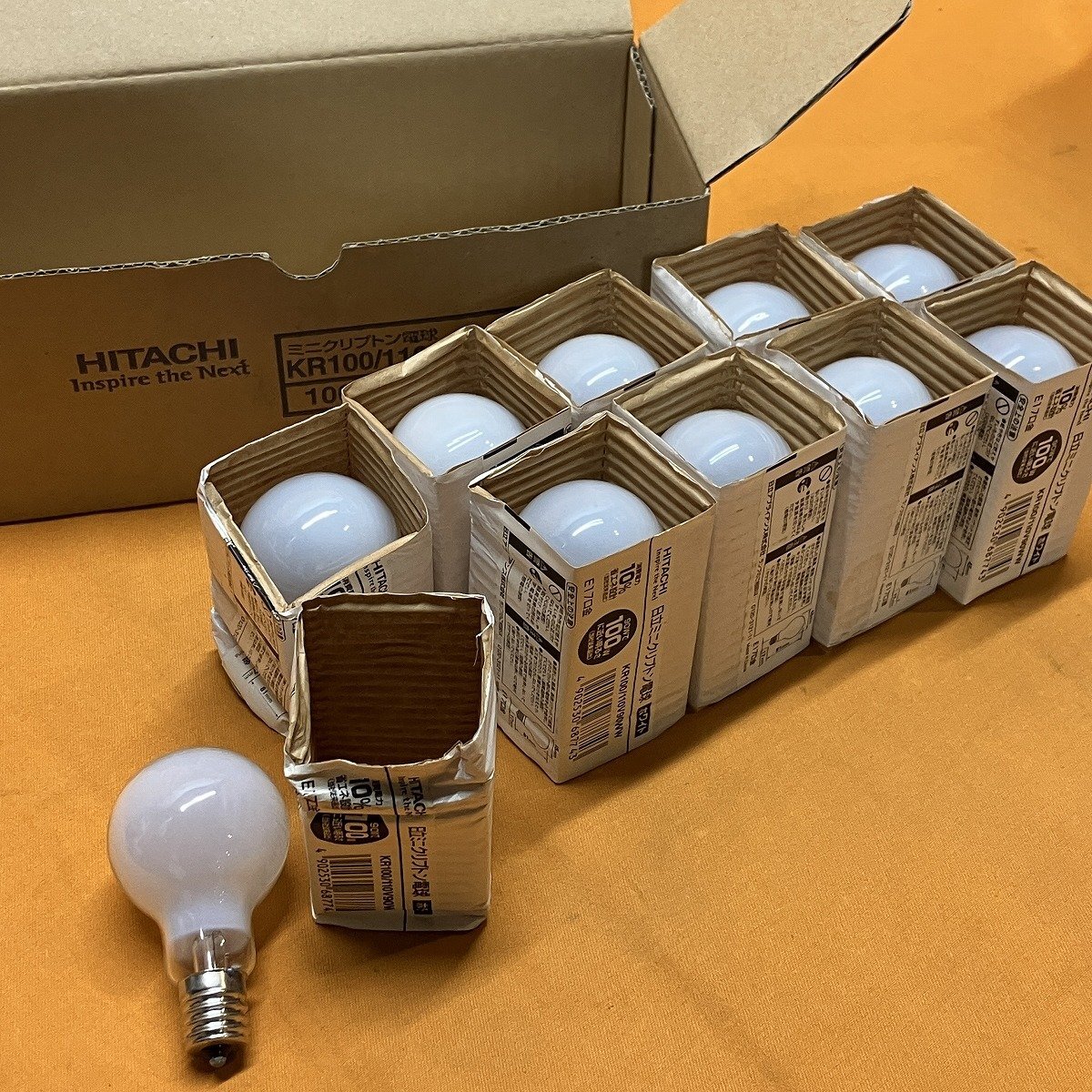 Yahoo!オークション - ミニクリプトン電球 (10個入) 日立 KR100/110V90...
