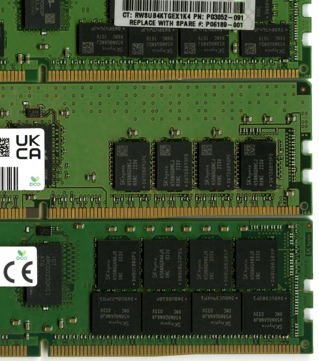 Yahoo!オークション - 【ジャンク・故障品】RDIMM DDR4-3200 32GB4枚 6...