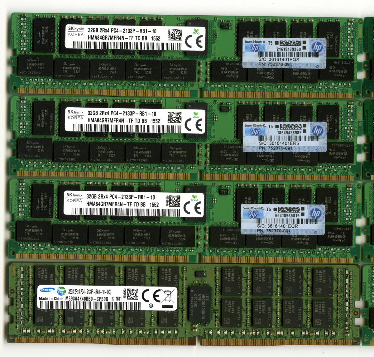 Yahoo!オークション - 【ジャンク・不良メモリ】RDIMM DDR4-2133 32GB ...