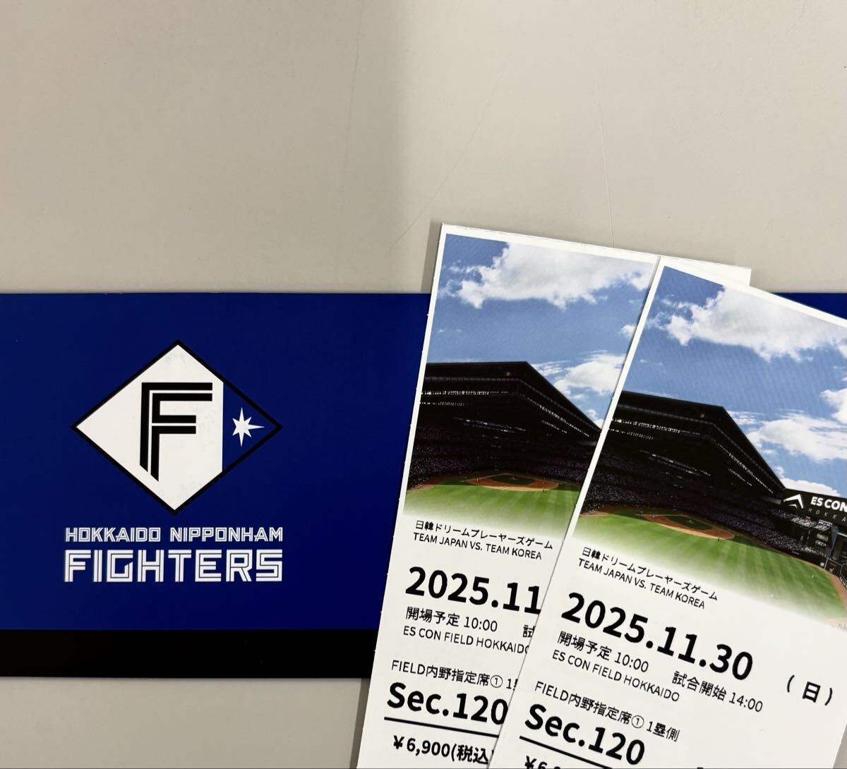 Yahoo!オークション - 日韓ドリームプレーヤーズ 1階1塁ベンチ後方 2枚...