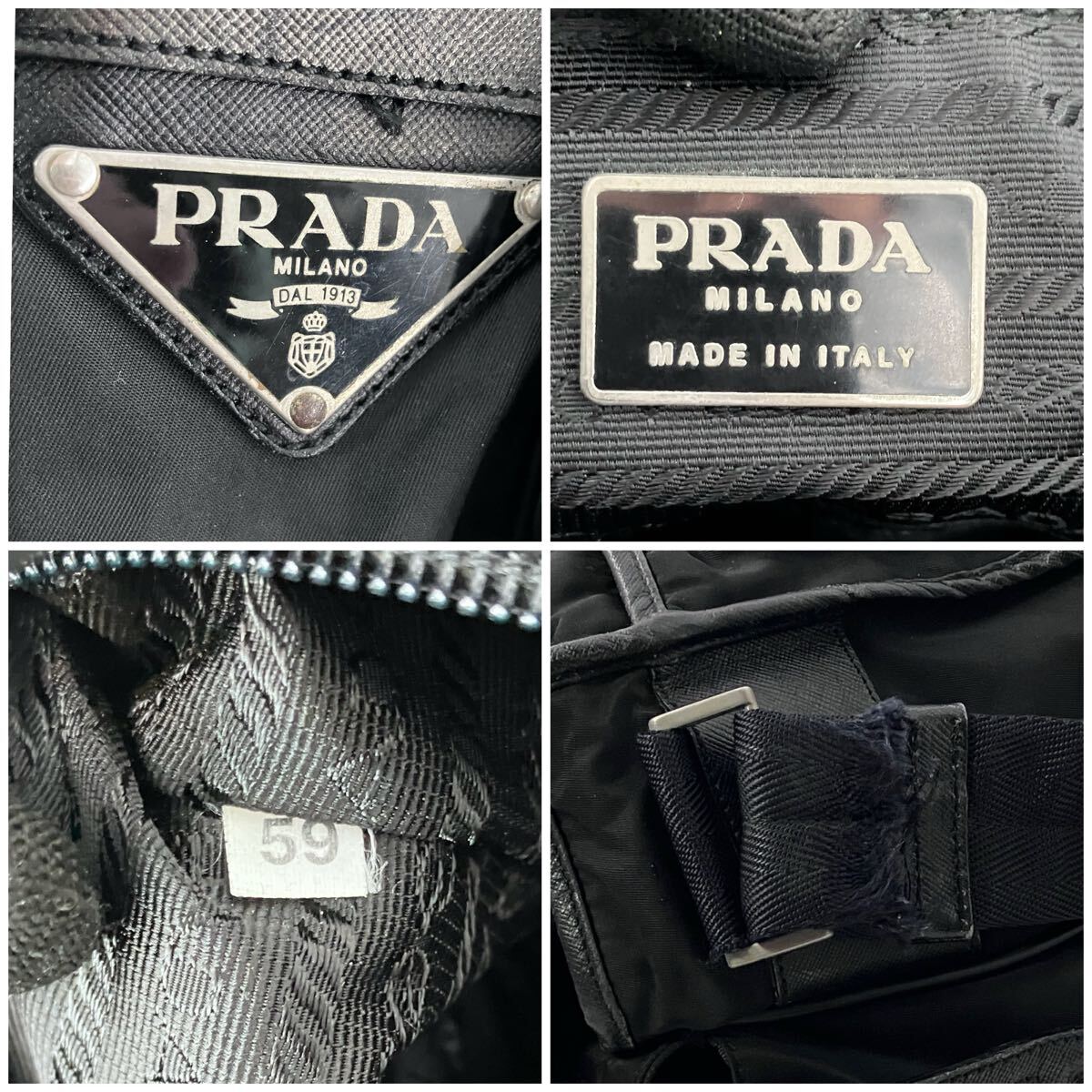 Yahoo!オークション - プラダ 3146 PRADA ブラック ショルダーバッグ ...