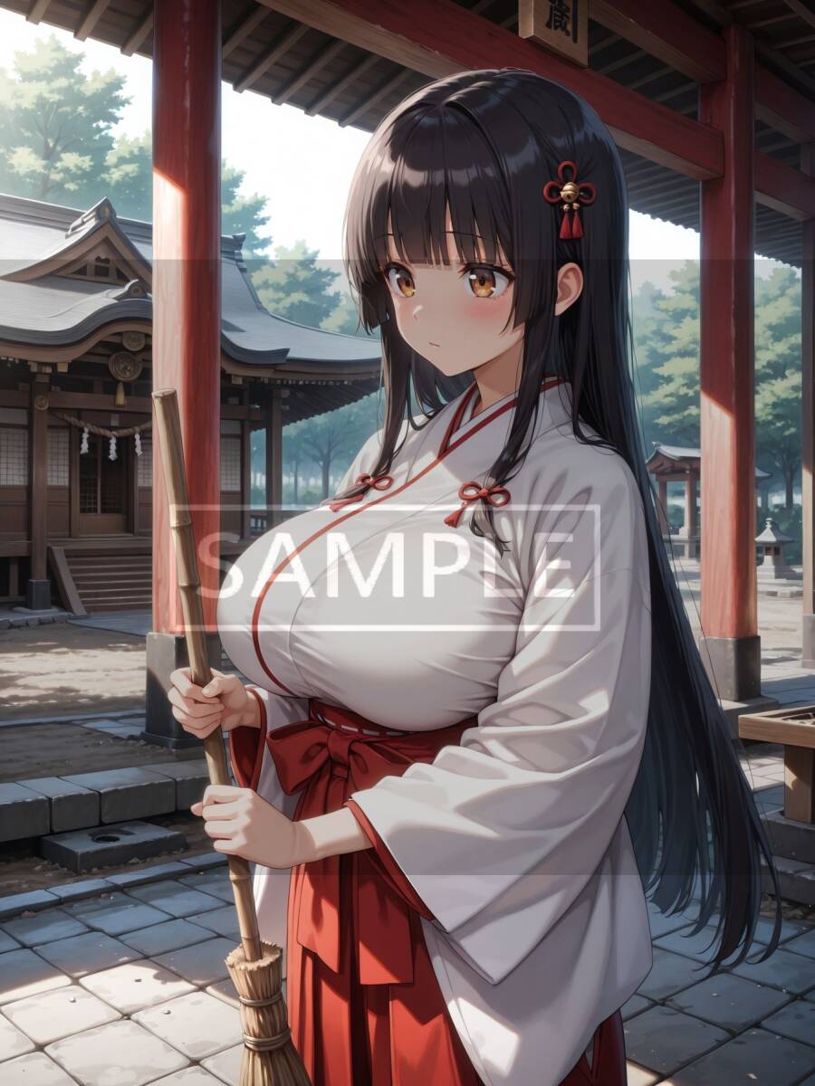 Yahoo!オークション - オリジナル A4 ポスター 美琴 巫女 コスプレ グ...