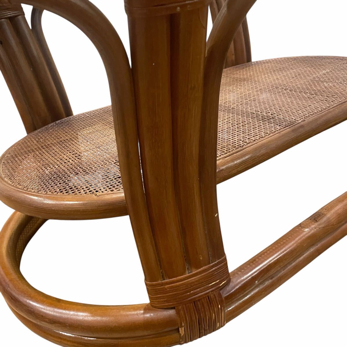 Yahoo!オークション - ラタン 藤 ガラステーブル