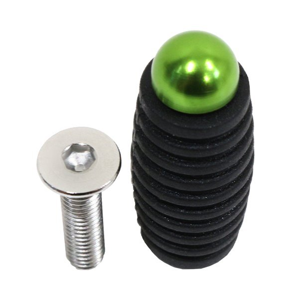 Yahoo!オークション - グリーン ゴム付きペグ ブレーキ シフト共用 M6 ...