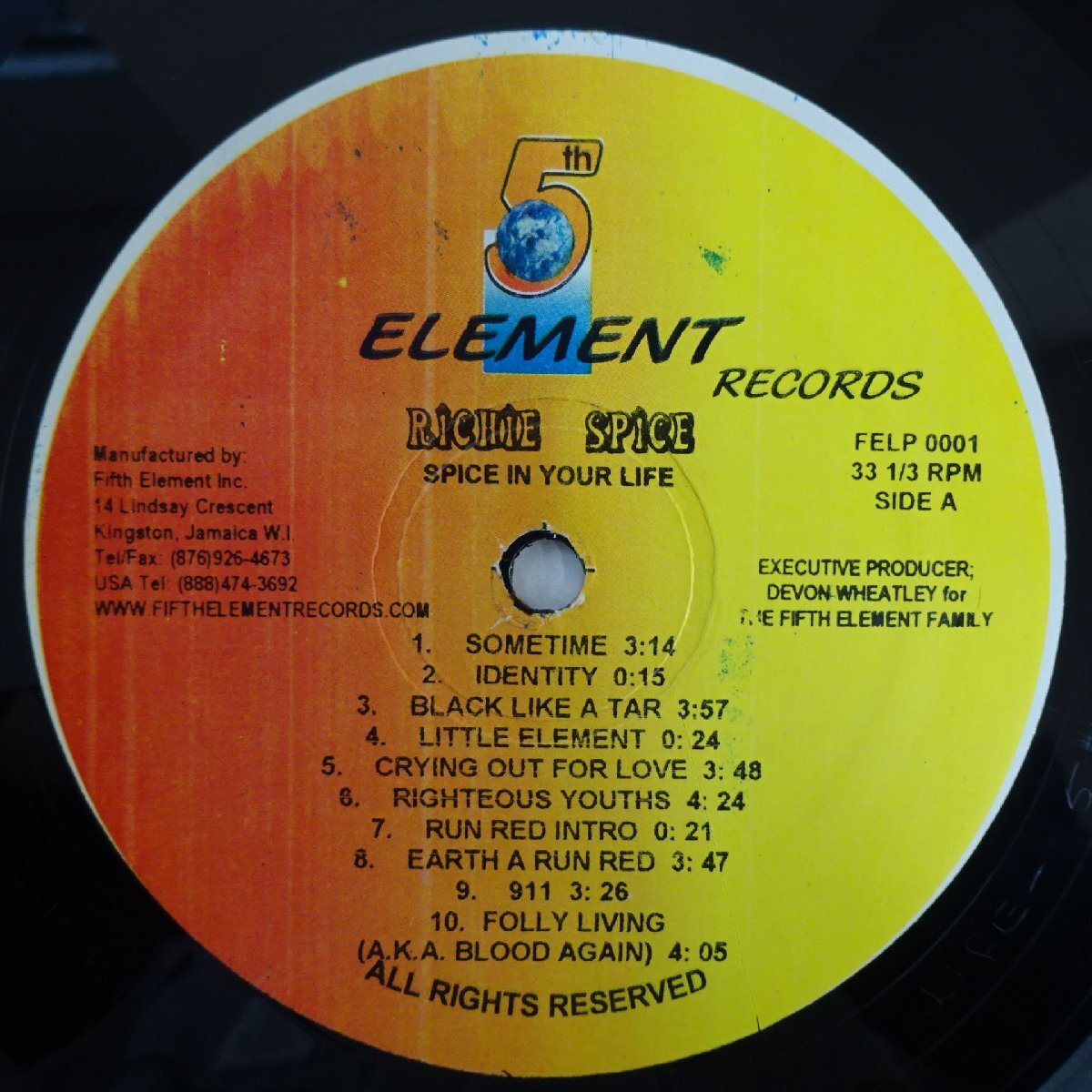 Yahoo!オークション - 14060046 【Jamaica盤/5th Element】Richie Spic...