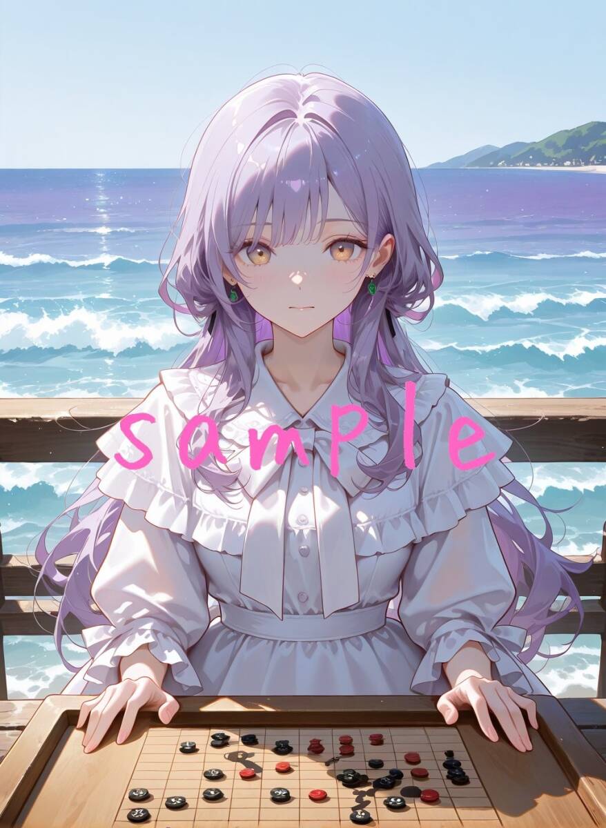 Yahoo!オークション - a6741【限定1点物】 A4ポスター 美女 清楚 イラ...