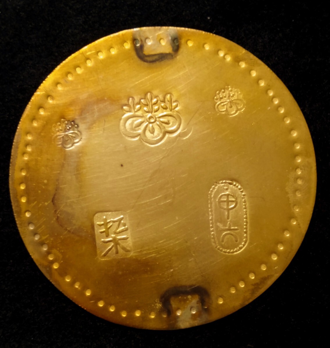 Yahoo!オークション - 甲州大判金 目方約39.8g 古銭 小判 大判 松木 刻...