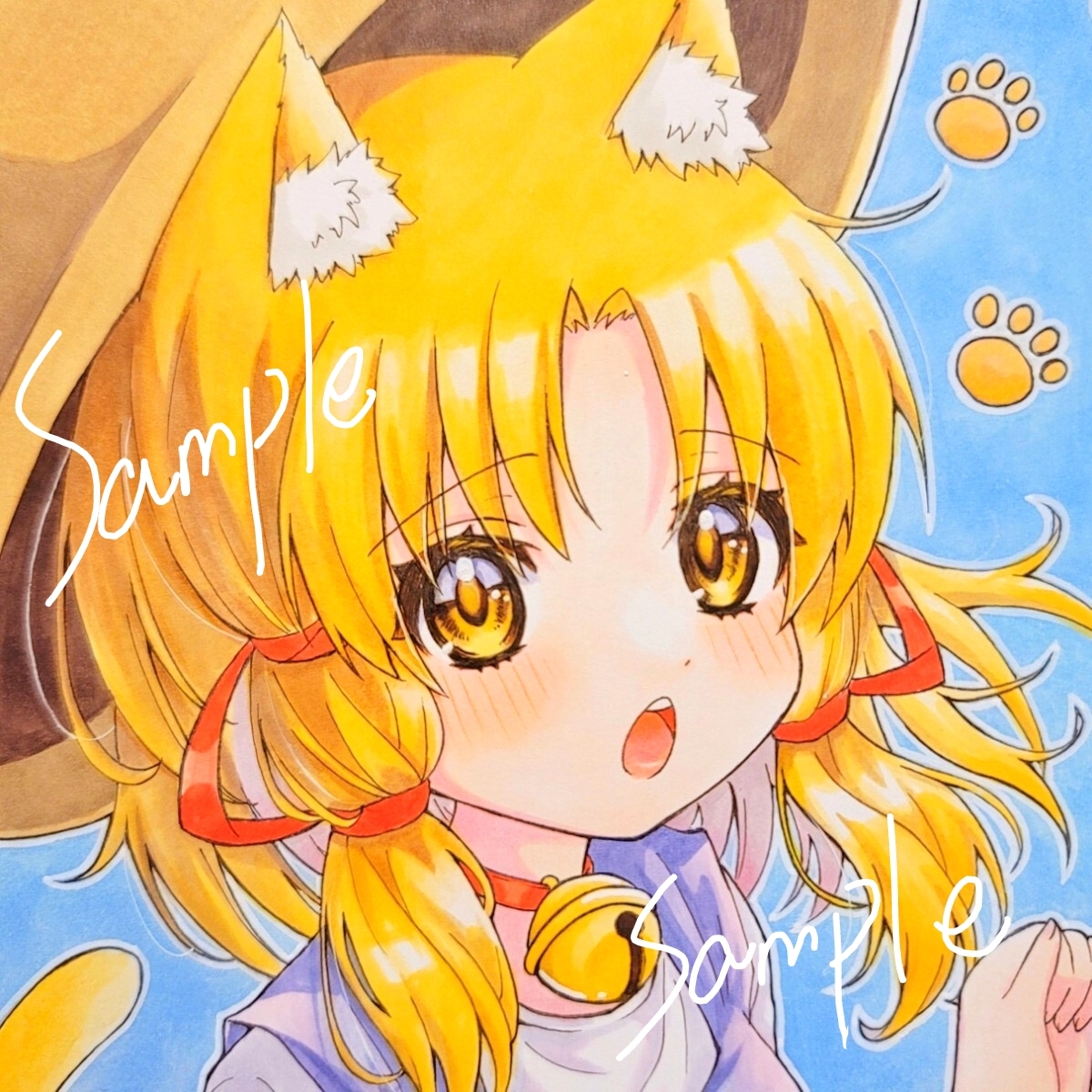 Yahoo!オークション - 東方Project 同人手描きイラスト猫耳 洩矢諏訪子...