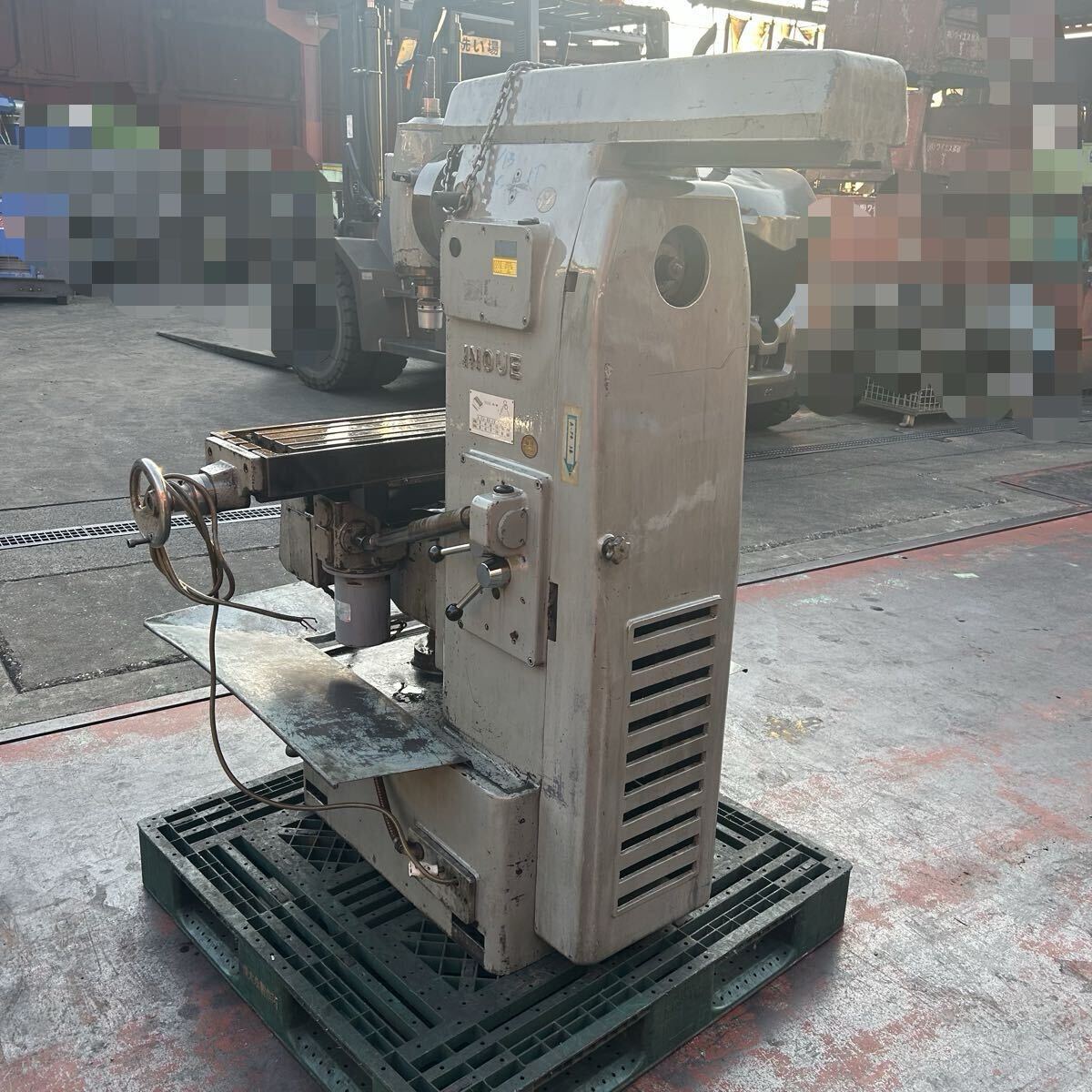 Yahoo!オークション - T2550 井上 フライス盤 IH-1 テーブル左右の送り...