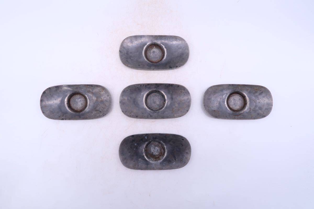 【樂淘letao】日本代購代標第一品牌－古錫茶托 盛永興造 唐物 錫製品 煎茶道具 在銘 茶道具 五客 時代物 金属工芸 刻印