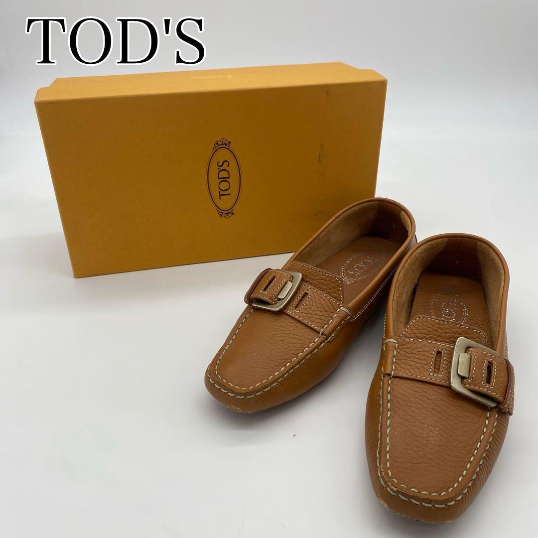 Yahoo!オークション - 美品 TOD'S トッズ ドライビングシューズ ブラウ...